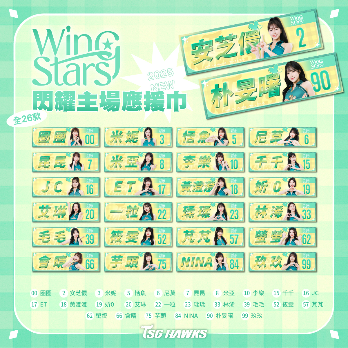 2025_WING STARS_閃耀主場應援巾 - TSG Hawks